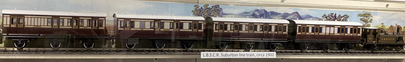 Model of L.B.S.C.R Suburban Line Train, circa 1900 – Steyning Museum Trust